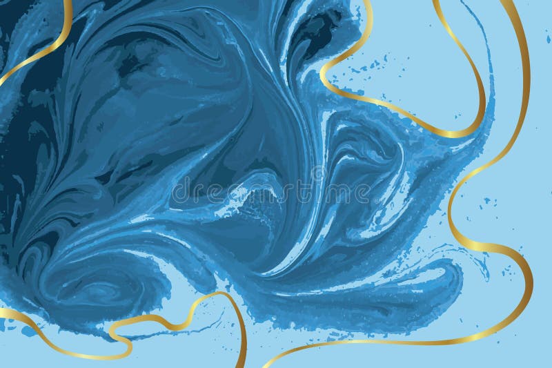 Light Blue and Gold Marble Abstract Vector Background Stock Vector ...