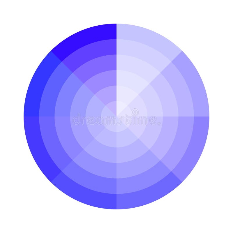 Light Blue Gradient. Abstract Round Shape. Geometric Radial Design ...