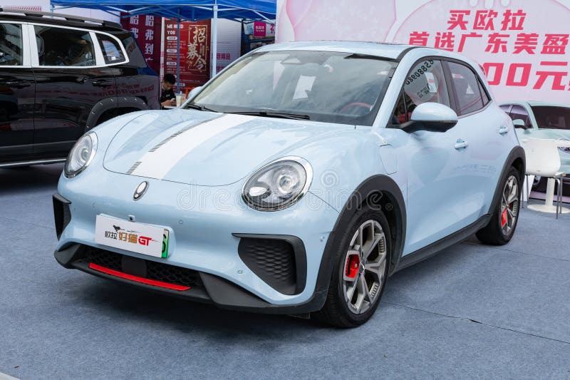 A Light Blue Great Wall Motors Funky Cat Electrical Car Editorial Stock ...