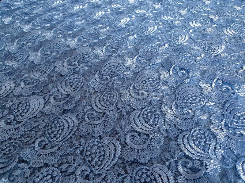 Light Blue with Grey Tone Lace Background, Ornamental Flowers. Blue ...