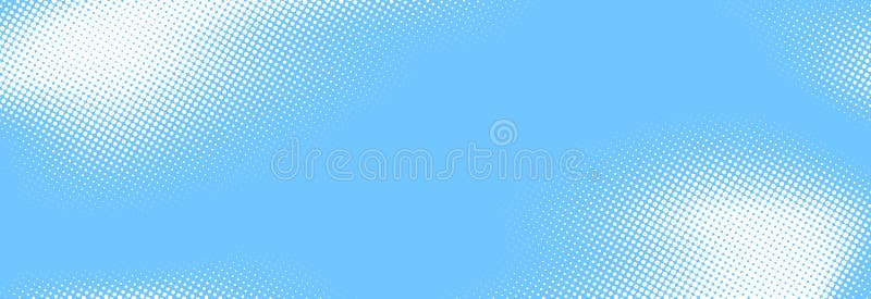 Light Blue Halftone Pattern. Retro Comic Gradient Background. Bright ...