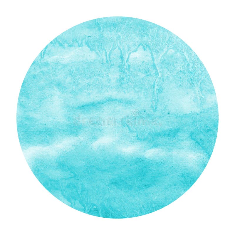 Light Blue Hand Drawn Watercolor Circular Frame Background Texture with ...