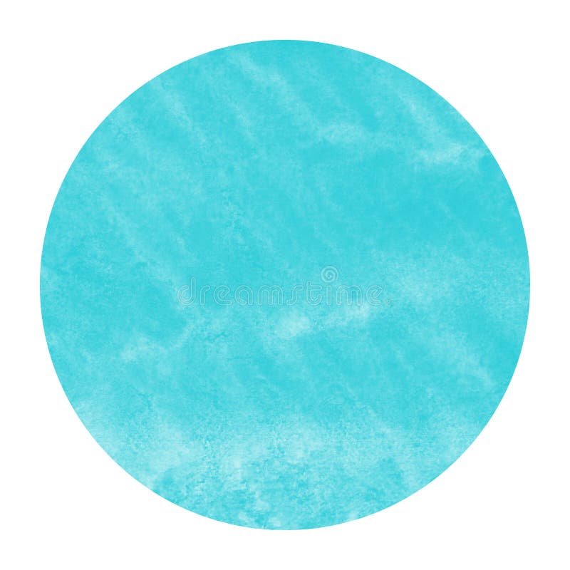 Light Blue Hand Drawn Watercolor Circular Frame Background Texture with ...
