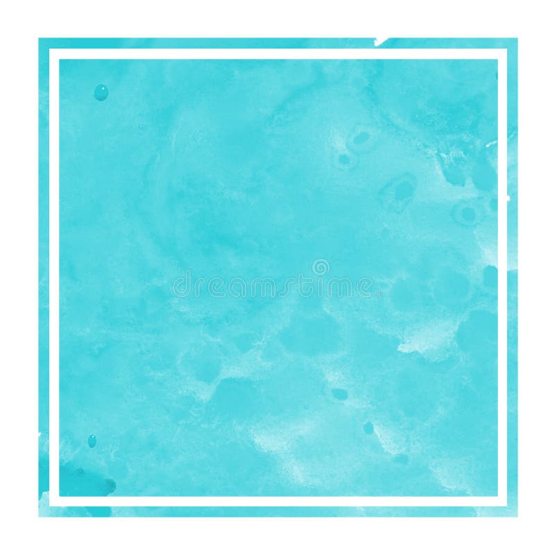 Light Blue Hand Drawn Watercolor Rectangular Frame Background Texture ...