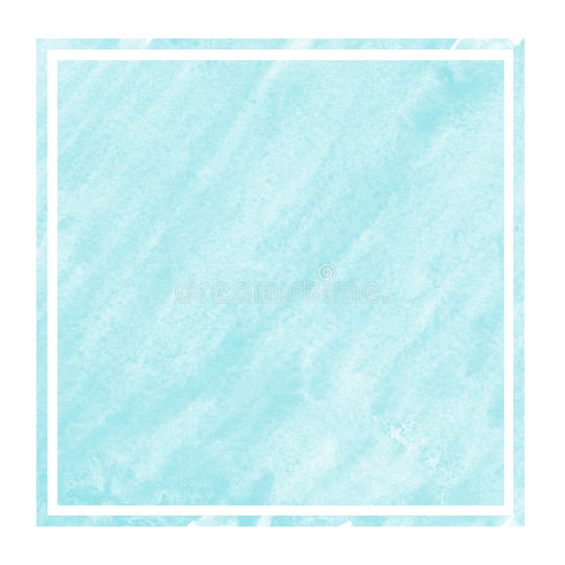 Light Blue Hand Drawn Watercolor Rectangular Frame Background Texture ...