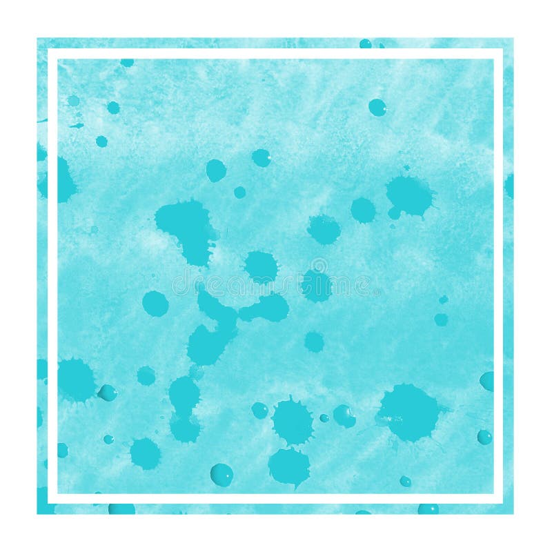 Light Blue Hand Drawn Watercolor Rectangular Frame Background Texture ...
