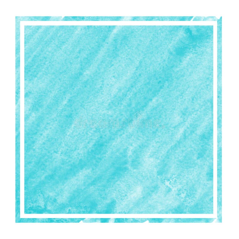 Light Blue Hand Drawn Watercolor Rectangular Frame Background Texture ...