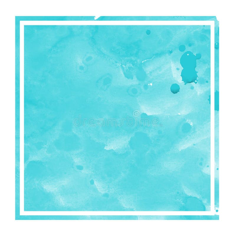 Light Blue Hand Drawn Watercolor Rectangular Frame Background Texture ...