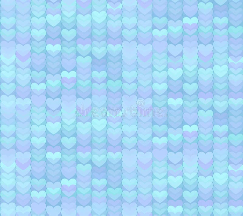 Light Blue Hearts Seamless Pattern Background Stock Vector - Image ...