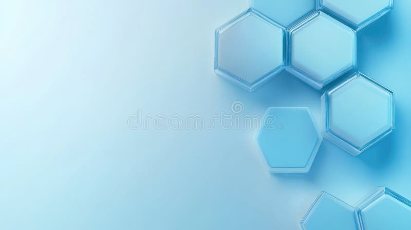Light Blue Hexagon Grid: Modern Abstract Technological Background Stock ...