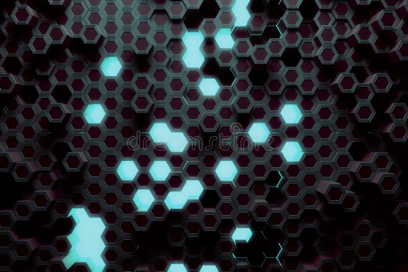 Light Blue Honeycomb Background Stock Illustration - Illustration of ...