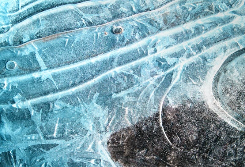 The First Ice on the Autumn Ground. Stock Image - Image of frozen ...