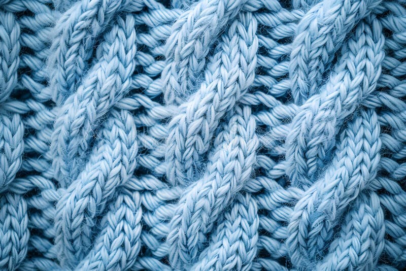 Light Blue Knitted Background. Knitting Pattern Stock Photo - Image of ...