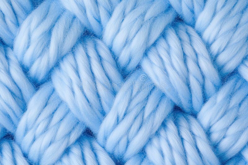 Light Blue Knitted Wool Showing Weaving and Soft Texture Stock Photo ...