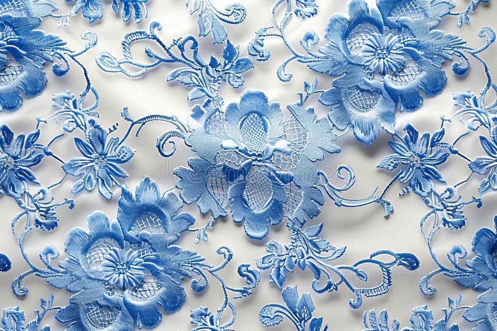 Light Blue Lace Pattern on a White Background in the Vintage Style, High Resolution without Text ...