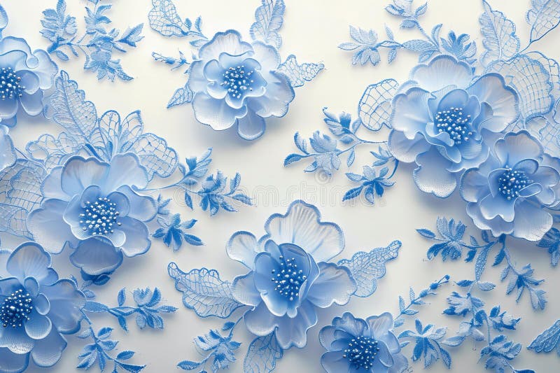 Light Blue Lace Pattern on a White Background in the Vintage Style ...