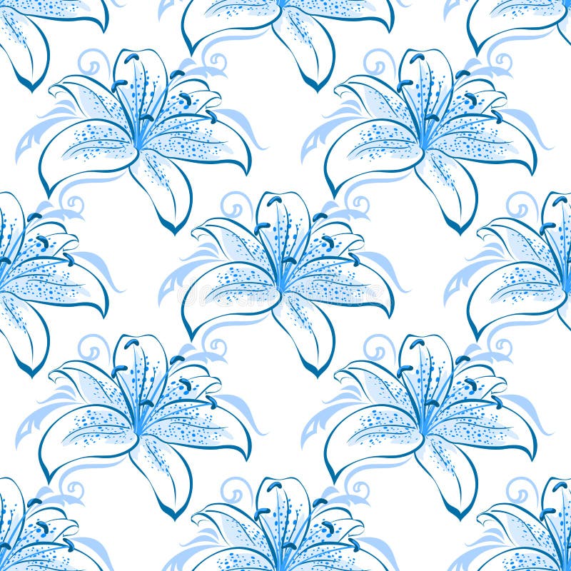 Blue floral border stock vector. Illustration of design - 22850684