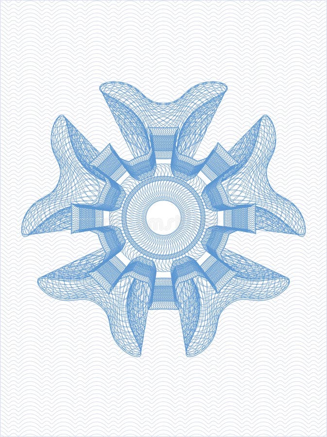 Light Blue Linear Rosette. Vector Illustration Stock Vector ...