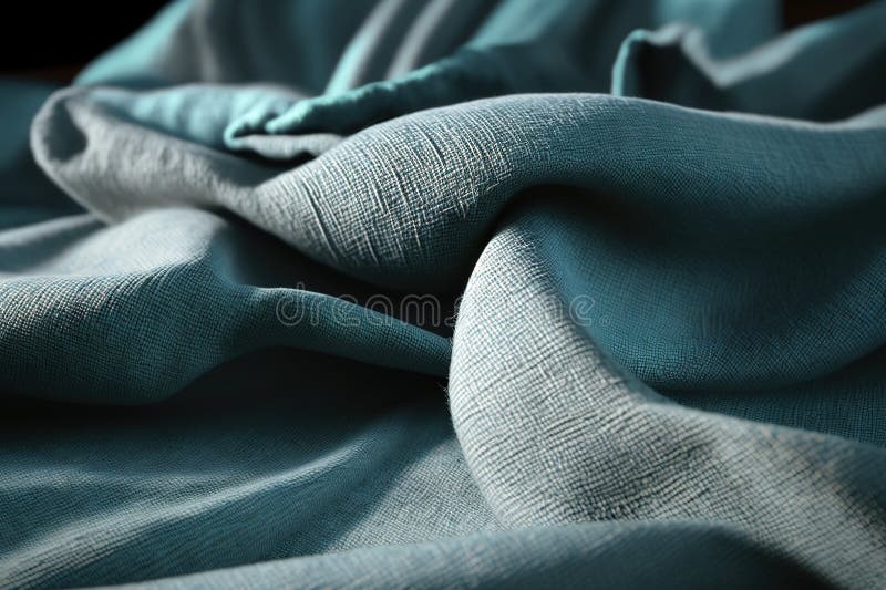 Light Blue Linen Fabric Close Up Image. Stock Illustration ...
