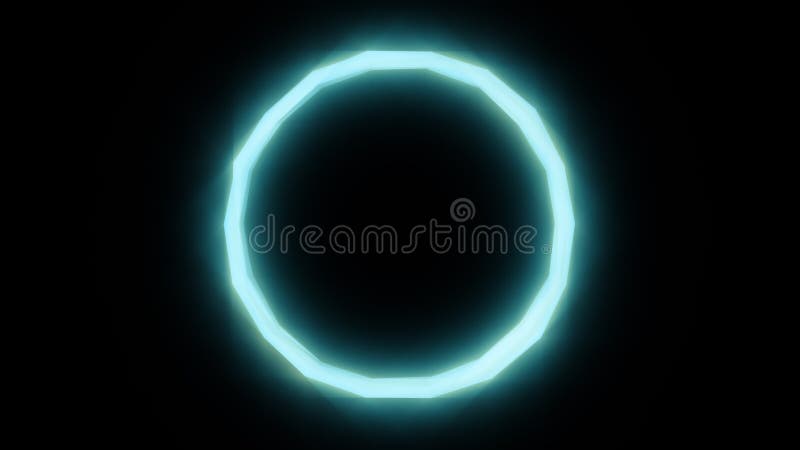 Light Blue Low Poly Circle Loading Progress Bar. Neon Glow. 4K Seamless ...