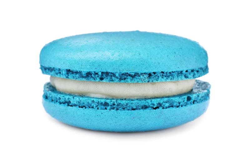 Light Blue Macaron on White. Delicious Dessert Stock Photo - Image of ...
