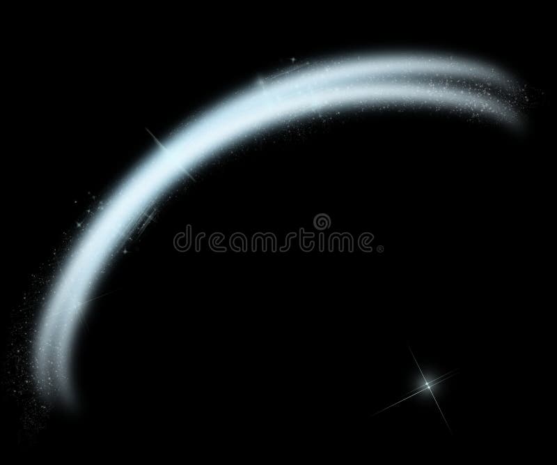 Light Blue Magic Glow Effect on Black and Transparent Background. Stock ...