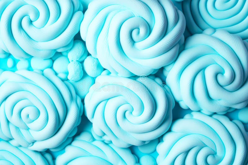 Light Blue Marshmallow Background and Confectionery Molds Made of ...