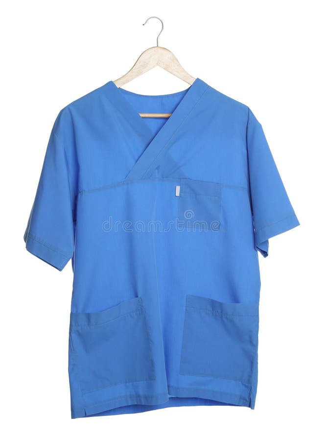 Light Blue Medical Uniform Isolated on White Stock Photo - Image of ...