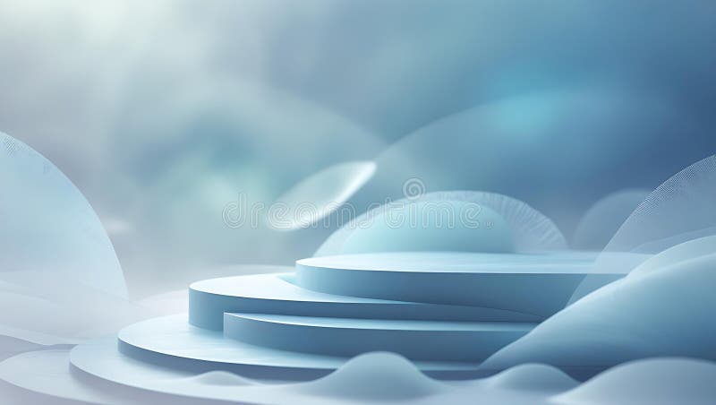 Light Blue Minimalist Product Display Platform Stock Illustration ...
