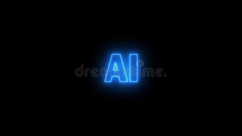 Light Blue Neo Light, AI Written Technology, Artificial Intelligence ...