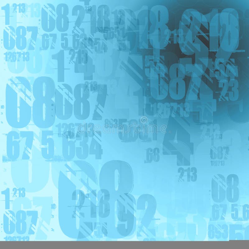 Light blue numbers design stock illustration. Illustration of document ...