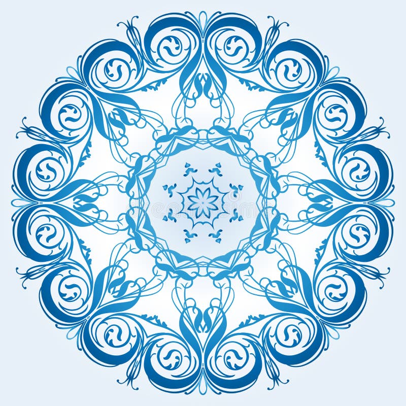 Light Blue Element of the Ornament Stock Vector - Illustration of ...