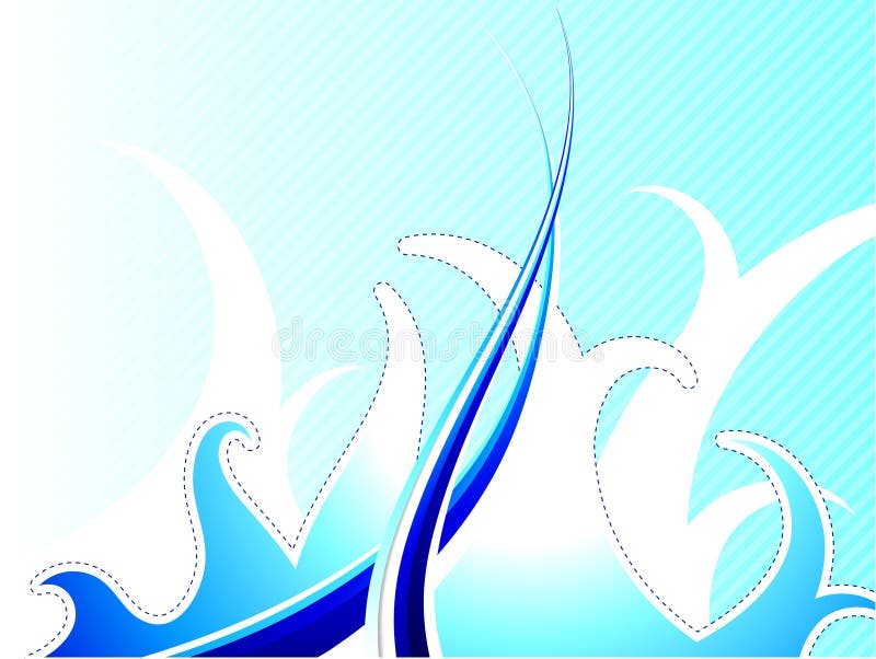 Blue Organic Lines in Seamless Pattern Design. Water Texture Stock ...