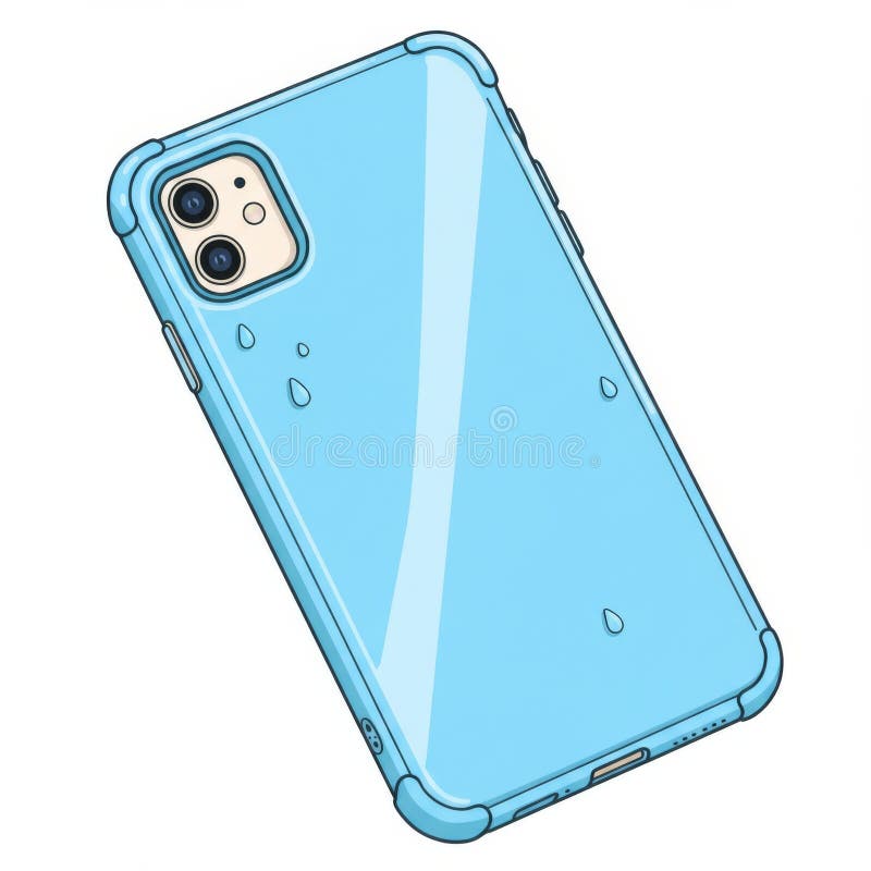 Light Blue Pixel Art Phone Case Illustration Stock Illustration ...