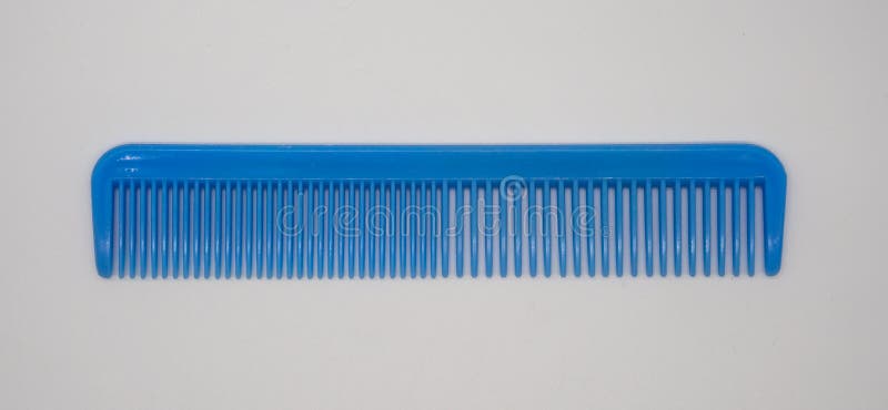Blue Plastic Comb Isolated on White Background Stock Image - Image of ...