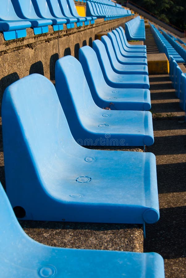 Long Lines of Seats in a Small Stadium Stock Image - Image of match ...