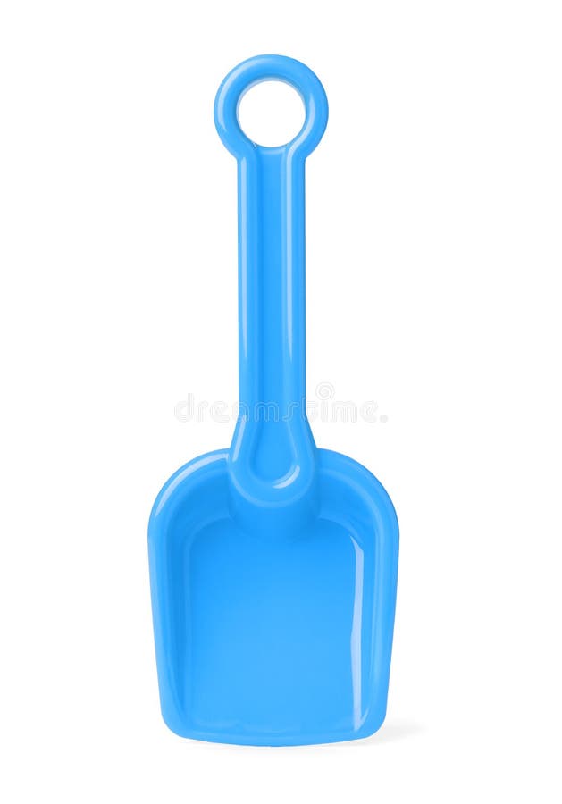 Light Blue Plastic Toy Shovel Isolated on White Stock Image - Image of ...