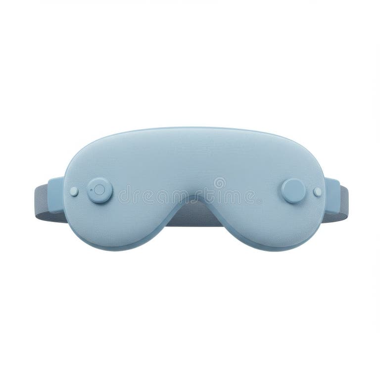Light Blue Plush Sleep Mask for Restful Sleep Stock Illustration ...