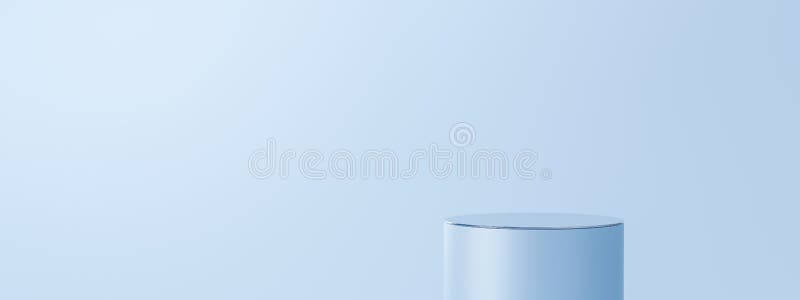Light Blue Product Background Stand or Podium Pedestal on Empty Display ...