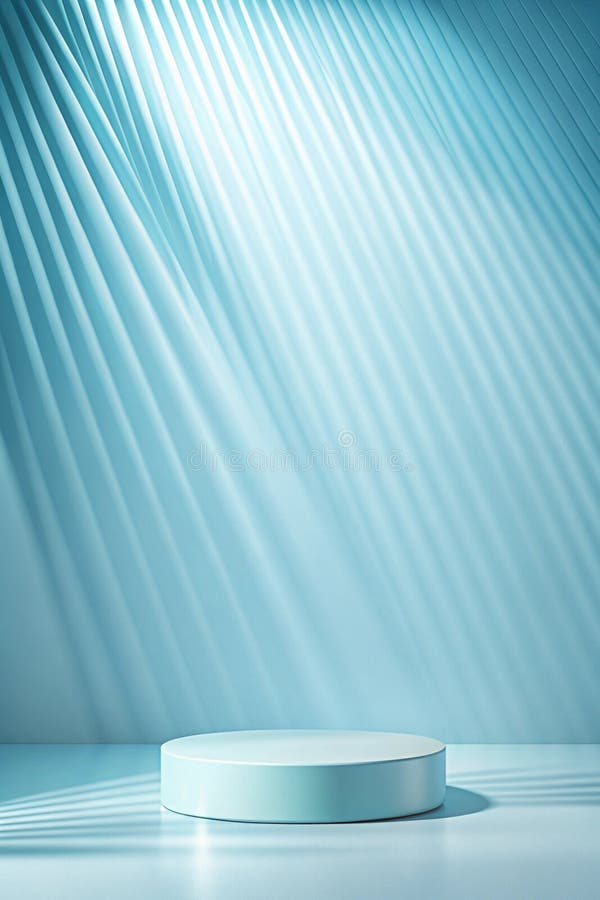 Light Blue Product Presentation Background with Light and Shadows Stock ...