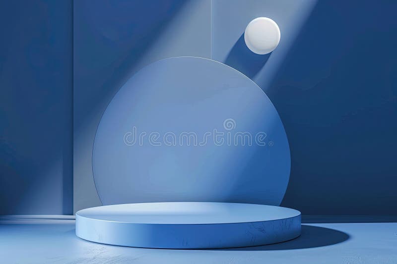Light Blue Product Presentation Podium. Generative AI. Stock ...