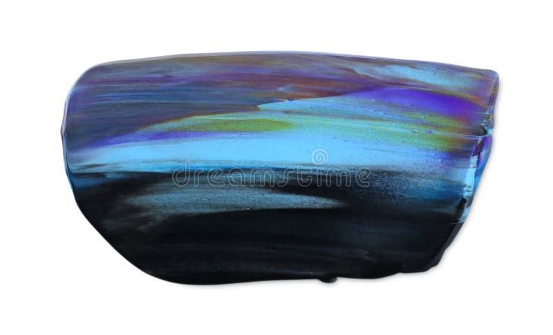 Light Blue, Purple, Black and Gold Chameleon Paint Samples on White ...