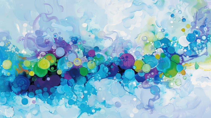 A Light Blue, Purple, or Green Background, Intricate Patterns Emerge ...