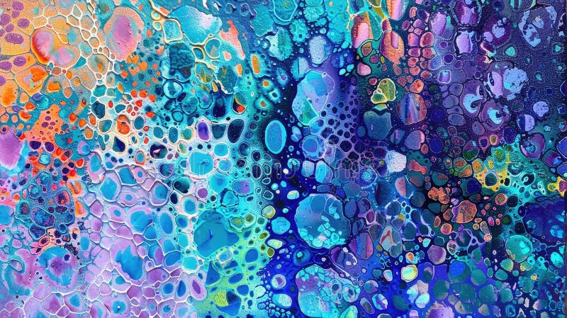 A Light Blue, Purple, or Green Background, Intricate Patterns Emerge ...