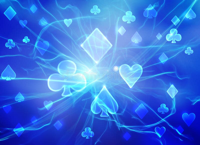 Blue Light Poker Raster Background. Stock Illustration - Illustration ...