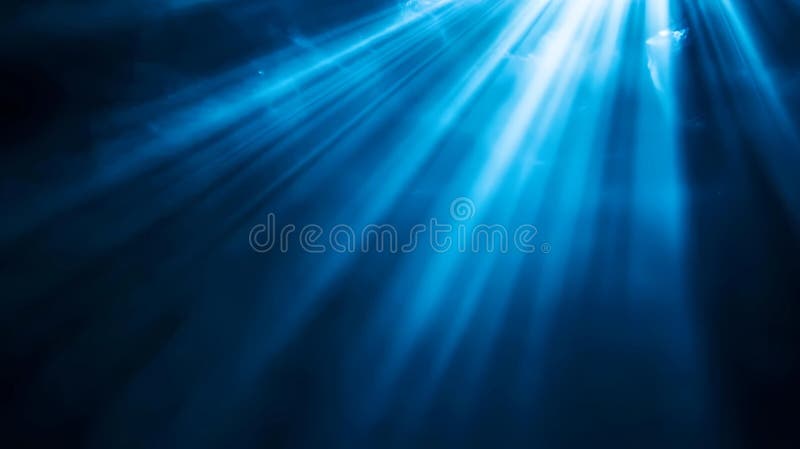 Light Blue Ray Dark Blue Background. Generative AI. Stock Photo - Image ...