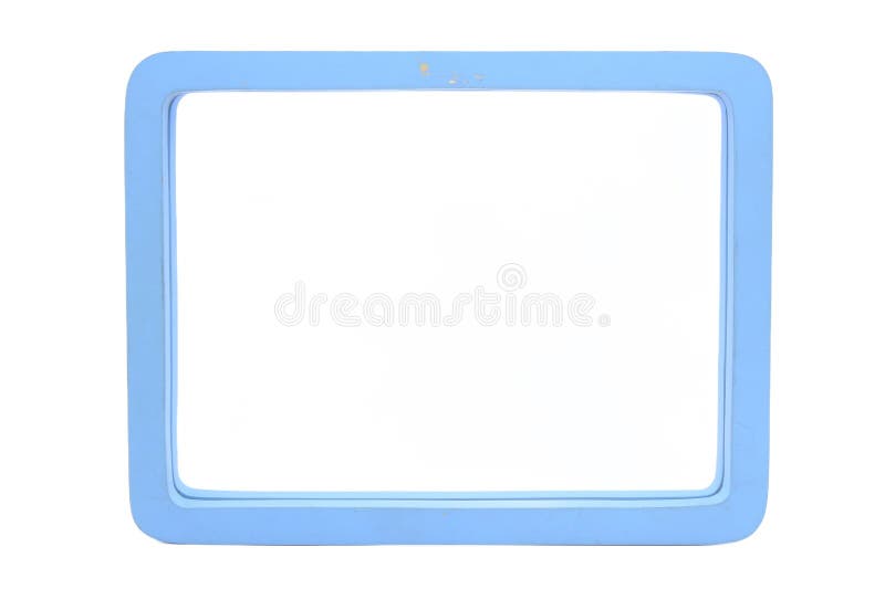 Light Blue Rectangular Frame on White Background Stock Image - Image of ...