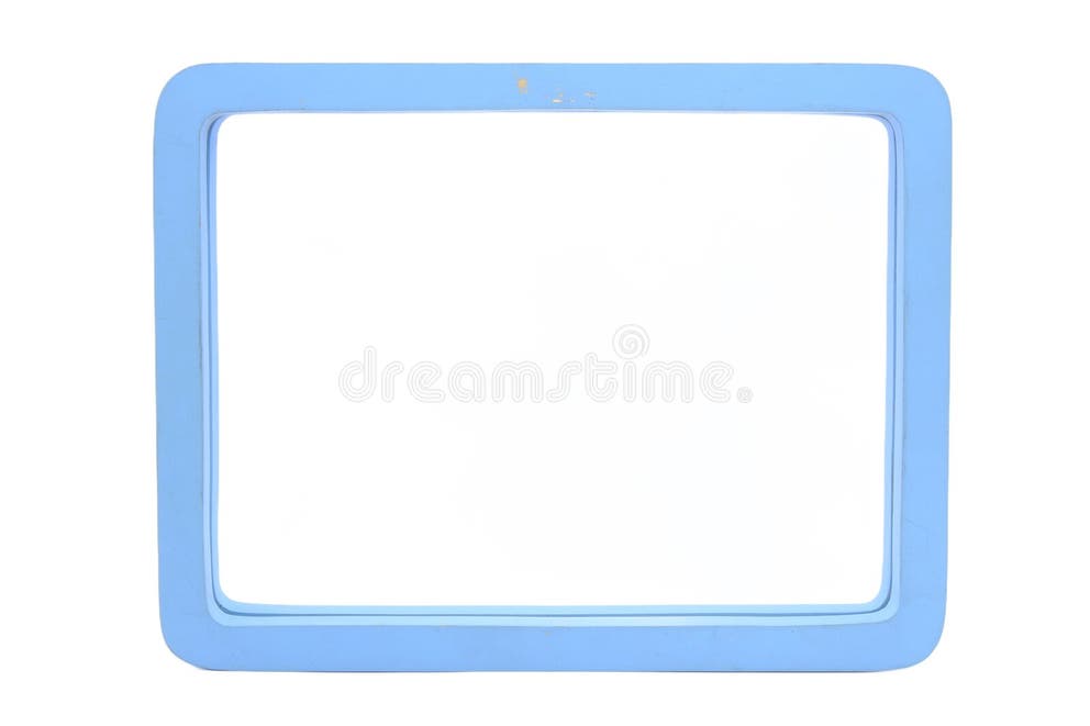 Light Blue Rectangular Frame on White Background Stock Image - Image of ...