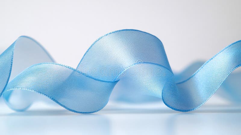 Light Blue Ribbon Waves Softly Curve Stock Illustration - Illustration ...