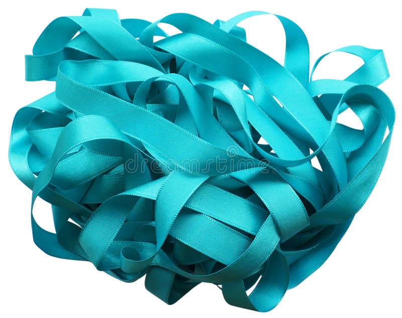 Light Blue Ribbon on White Background Stock Photo - Image of decoration ...